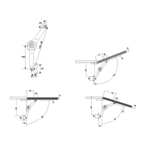 Compas de meuble réversible finition chromé - Bricotendance